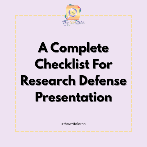 A Complete Checklist For Research Defense | Deepstash